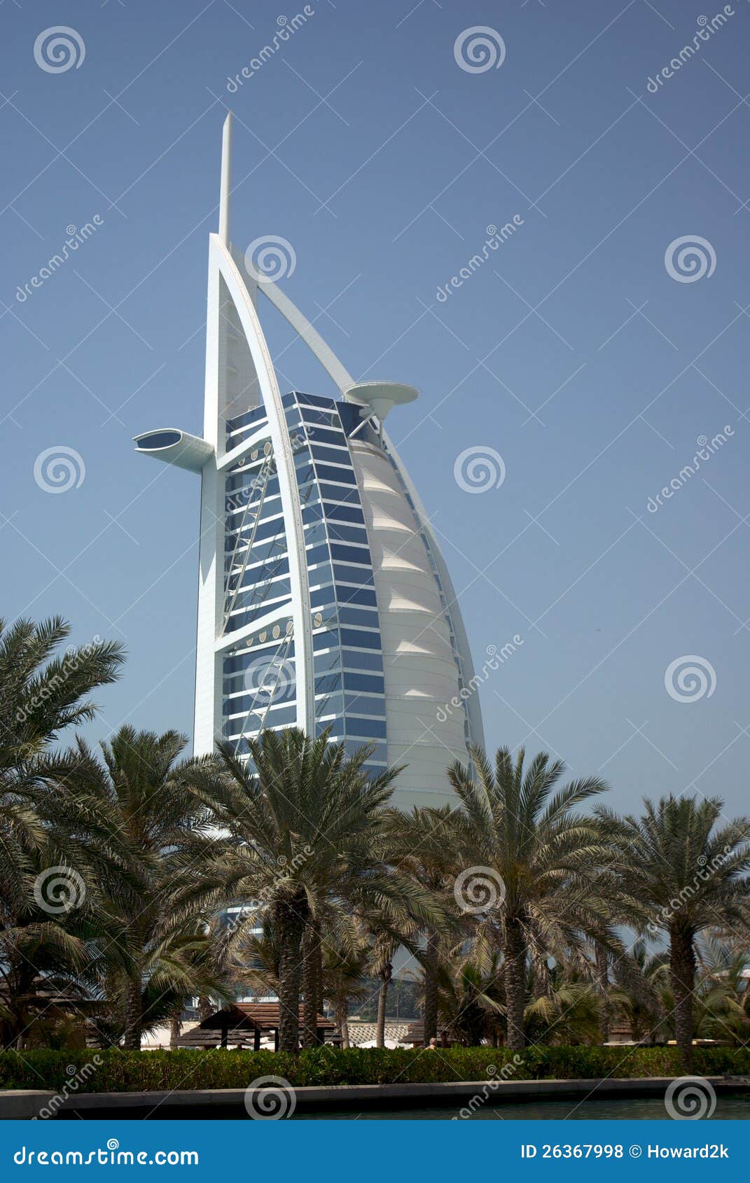 Dubai Burj Al Arab editorial stock photo. Image of tree - 26367998