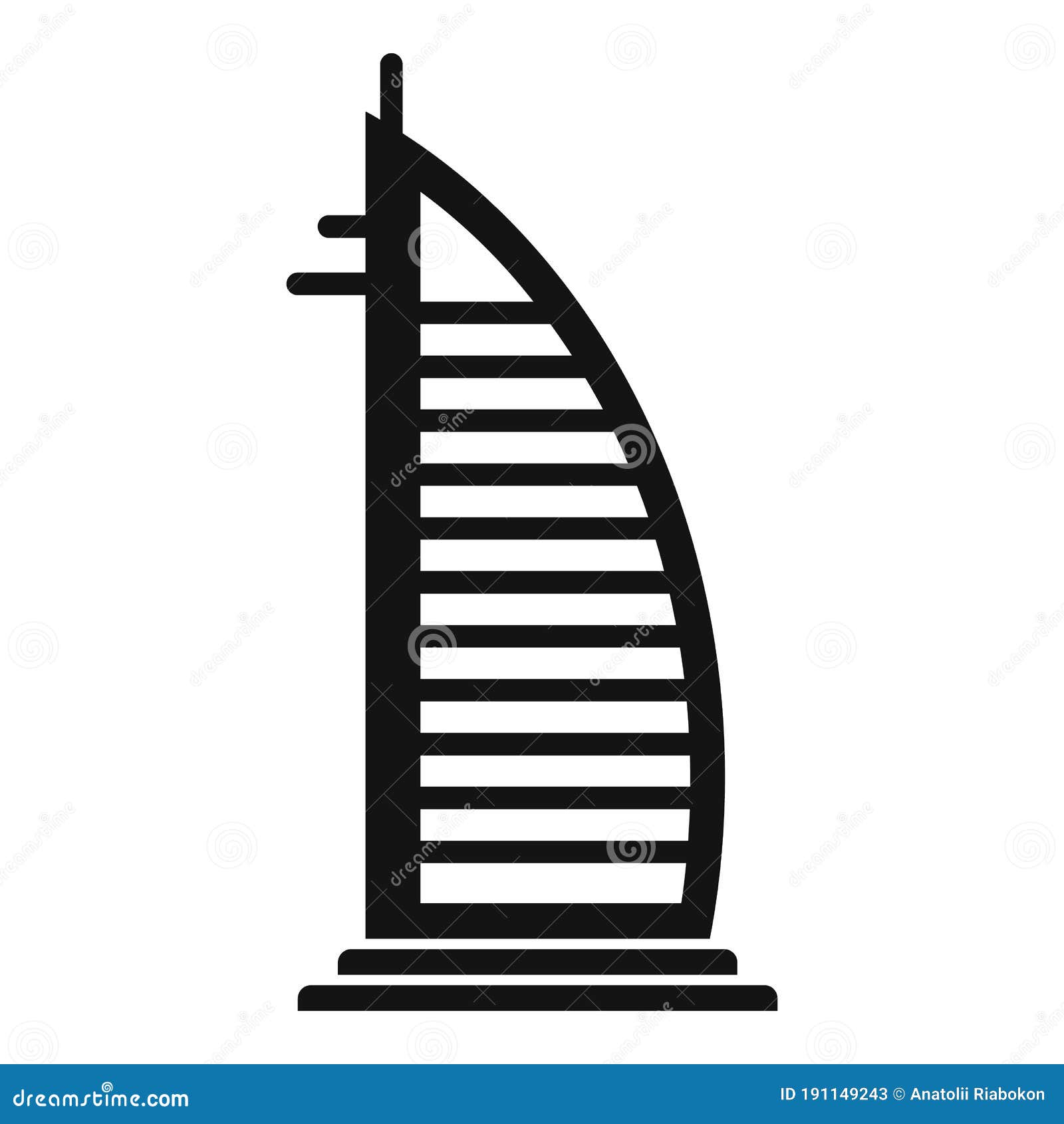 Dubai Burj Al Arab Icon, Simple Style Stock Vector - Illustration of ... Dubai Burj Al Arab Icon, Simple Style Stock Vector - Illustration of ...