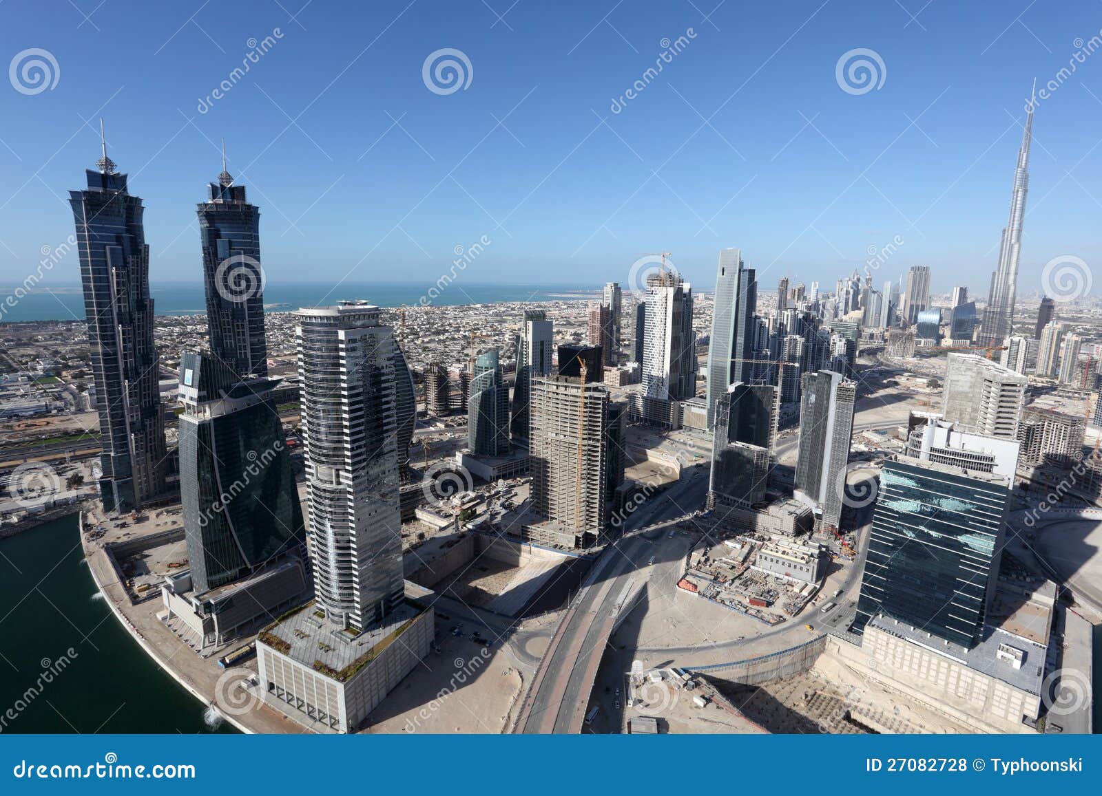 Dubai Business Bay stock photo. Image of arabia, architecture - 27082728