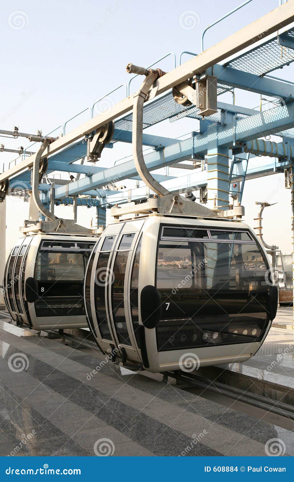 Dubai cable car stock photo. Image of east, rail, tourism - 608884