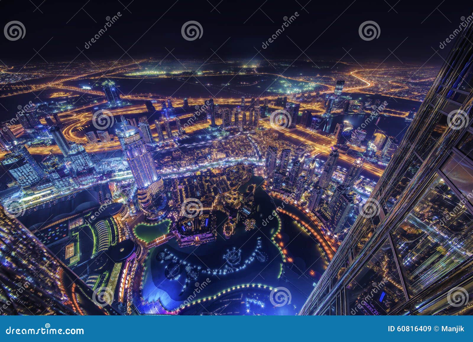Dubai city of light stock image. Image of holiday, downtown - 60816409