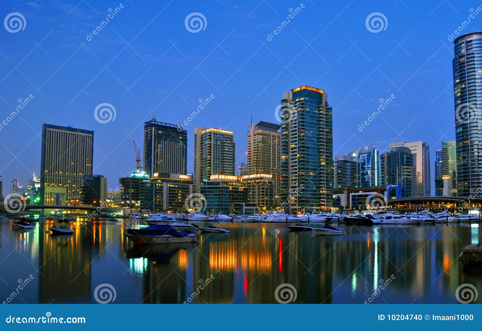 Dubai City Scape Night Scene 5 Stock Photo - Image of buildings ...