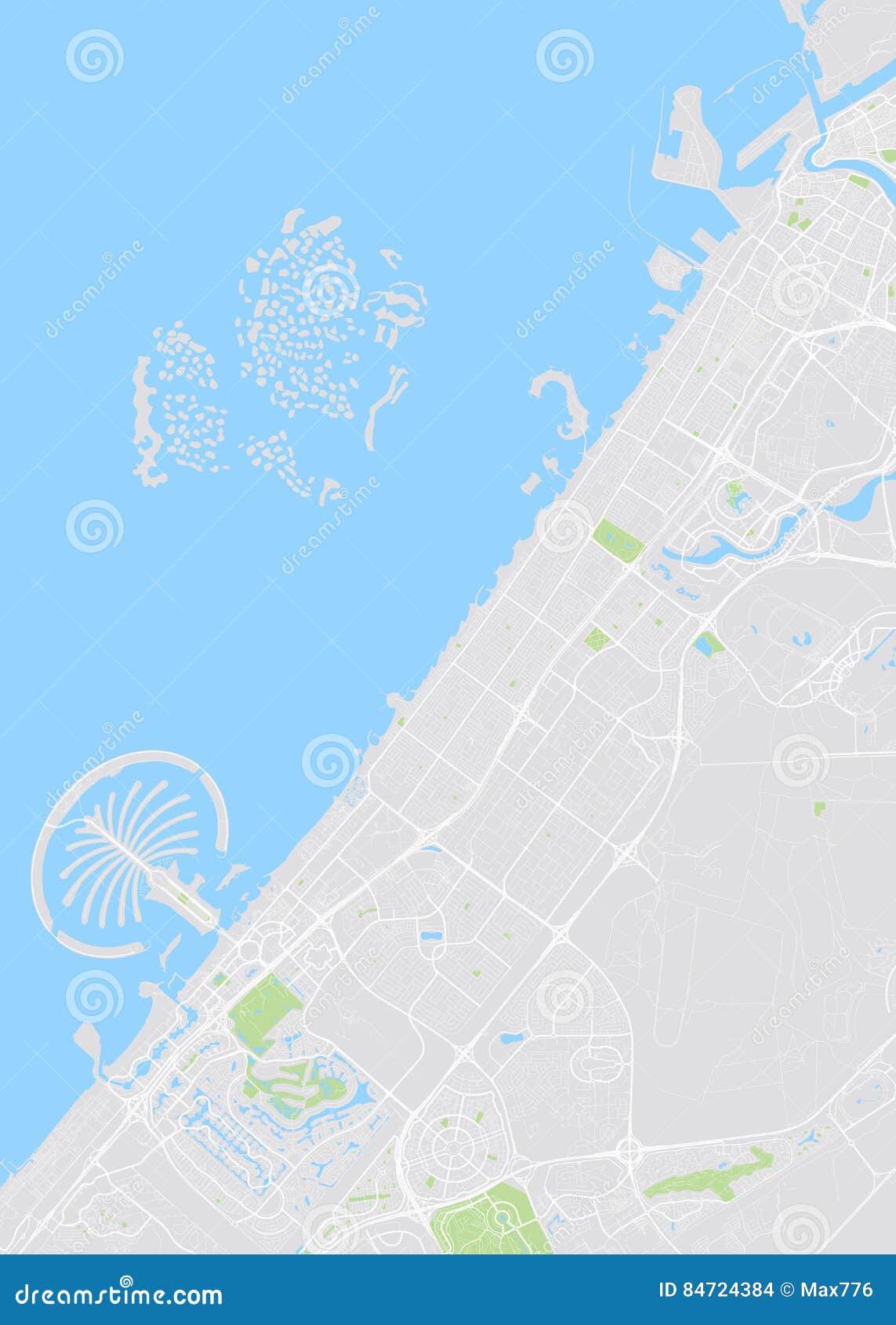 Dubai Colored Vector Map | CartoonDealer.com #84724384