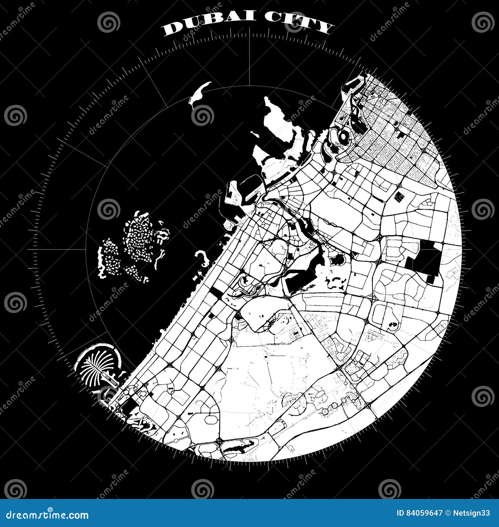 Dubai Compass Design Map Artprint Stock Vector - Illustration of ...