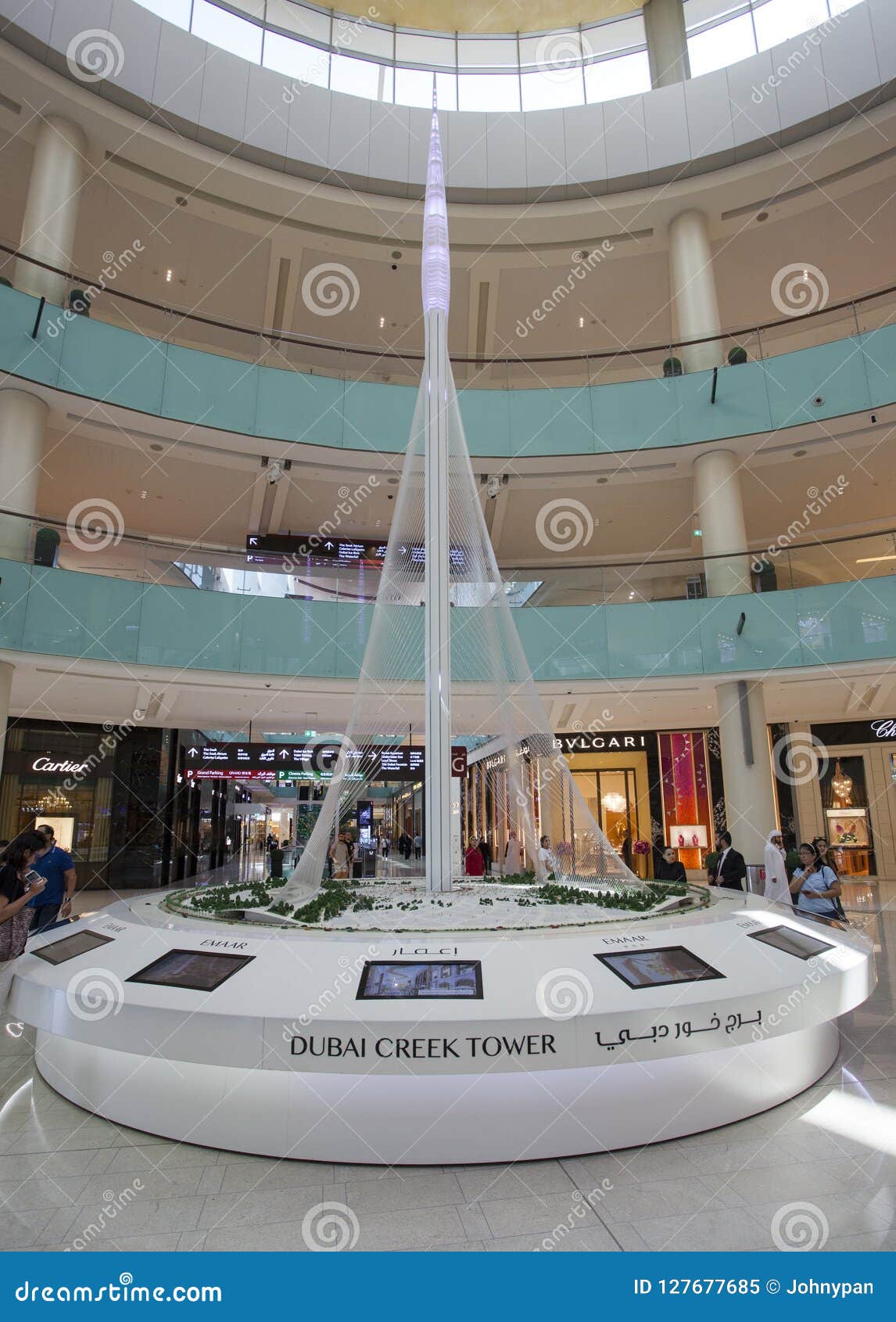 Dubai Creek Tower Model In Dubai Mall, It Will Be The Highest Building ...