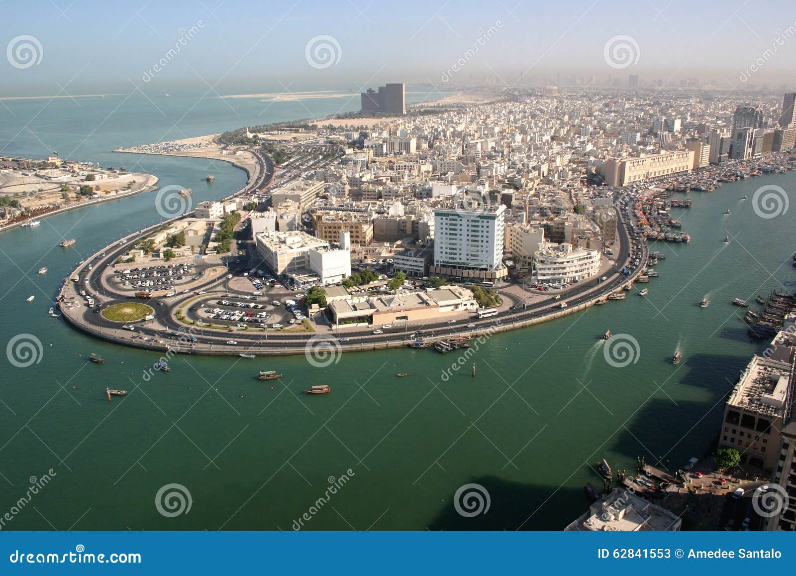 Dubai Creek editorial stock photo. Image of arab, helicopter - 62841553