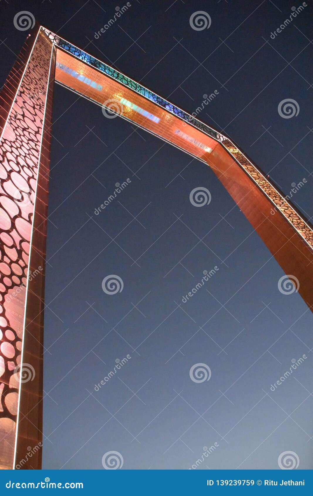 Dubai Frame in Dubai, UAE stock image. Image of modern - 139239759