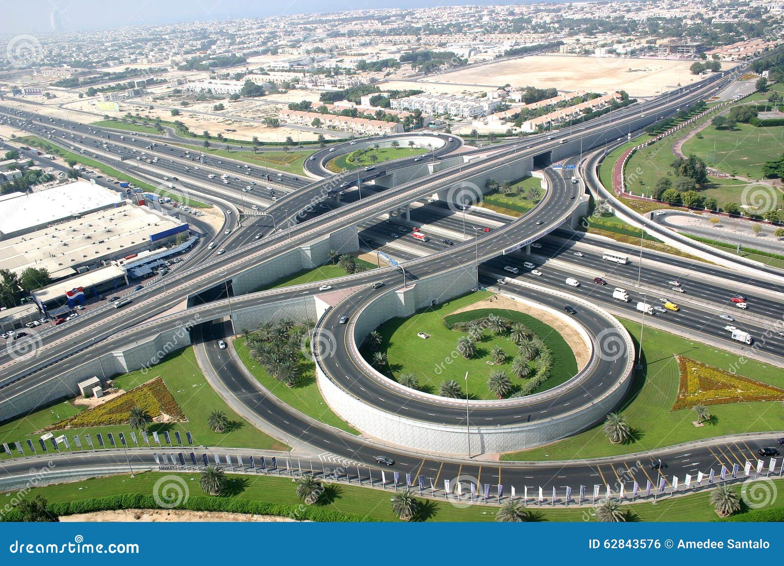 Dubai Interchange 4 Safa Park Stock Photo - Image of region ...