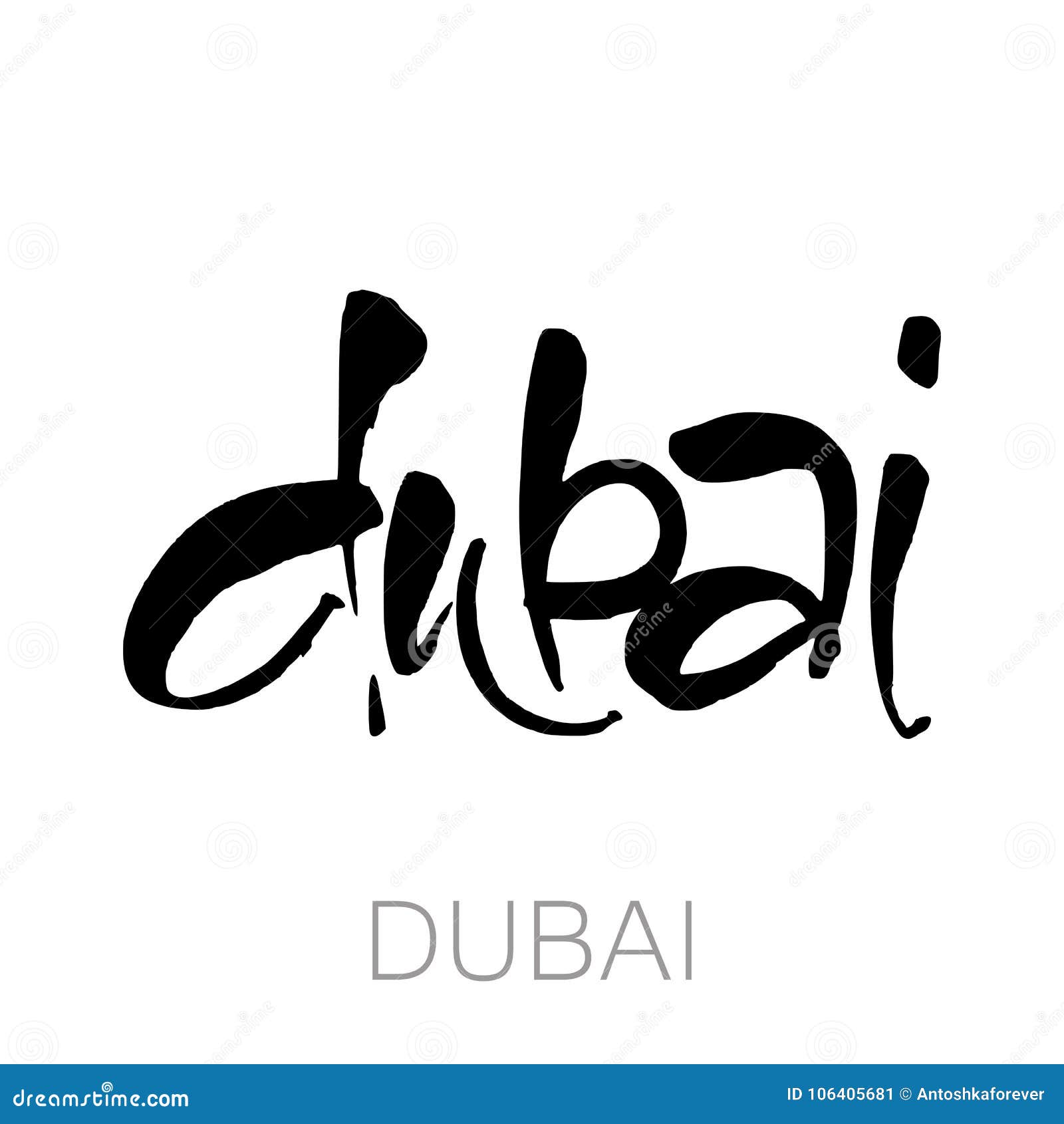 Dubai lettering template stock vector. Illustration of dubai - 106405681