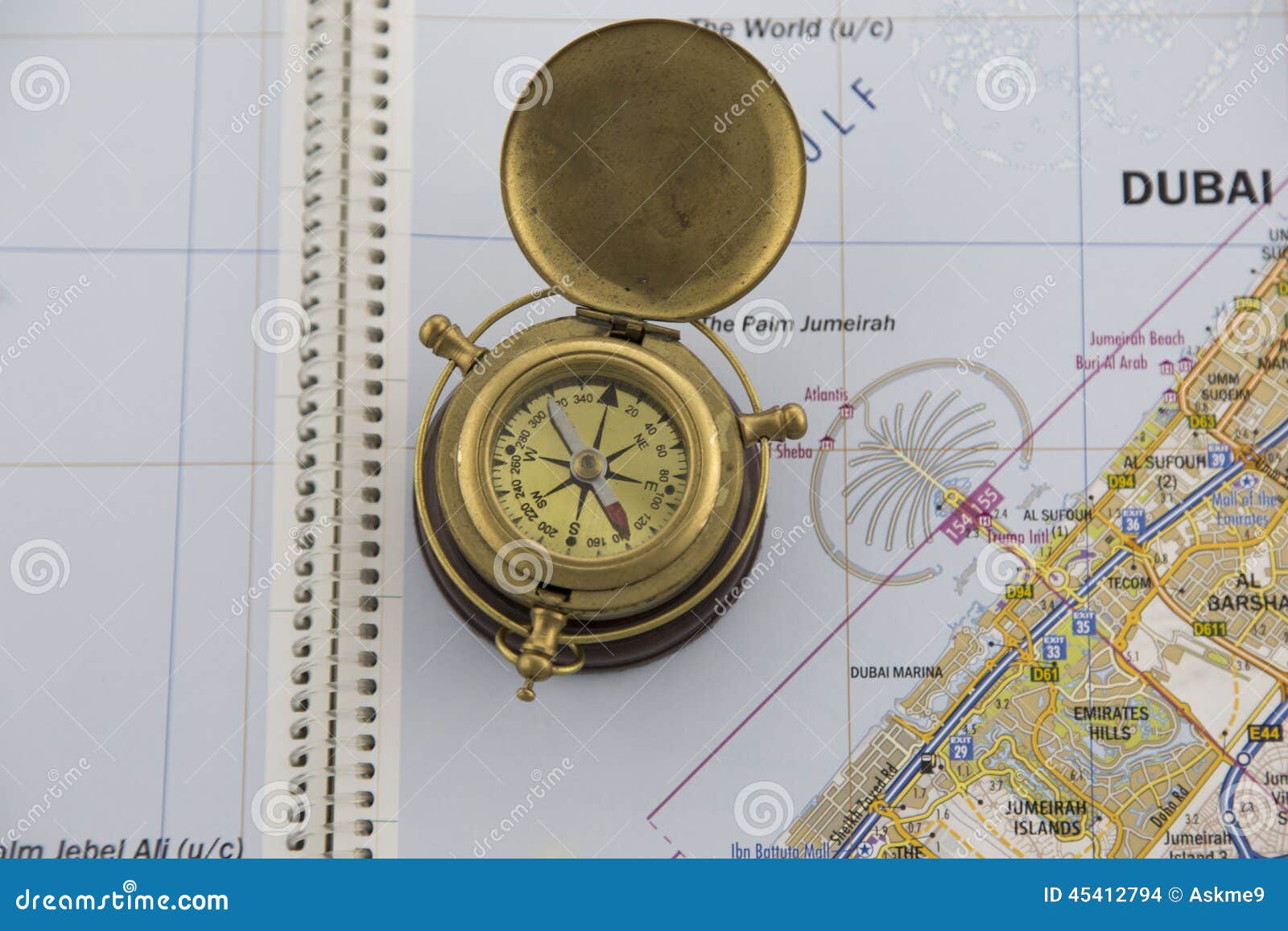 Dubai Map stock photo. Image of north, background, travel - 45412794