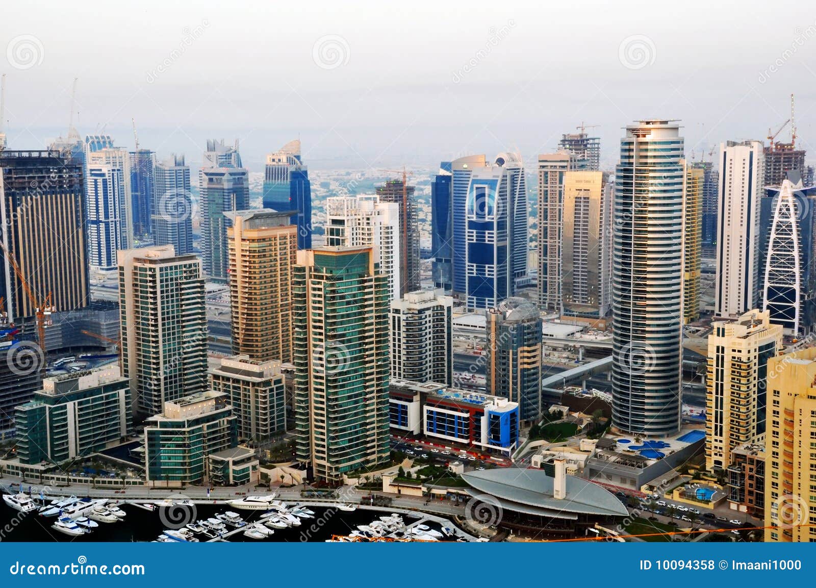 Dubai Marina Buildings stock photo. Image of modern, bridge - 10094358