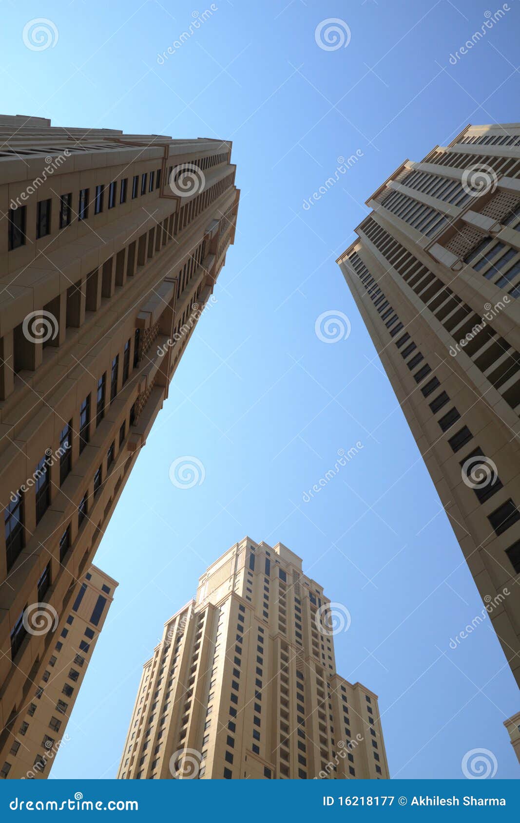 Dubai Marina Buildings stock image. Image of arab, rise - 16218177