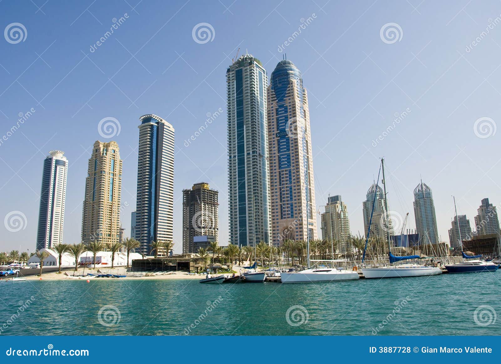 Dubai Marina Buildings stock photo. Image of architecture - 3887728