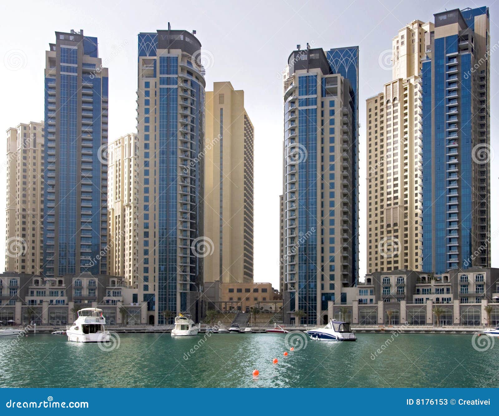 Dubai Marina View stock image. Image of arab, skyscrappers - 8176153
