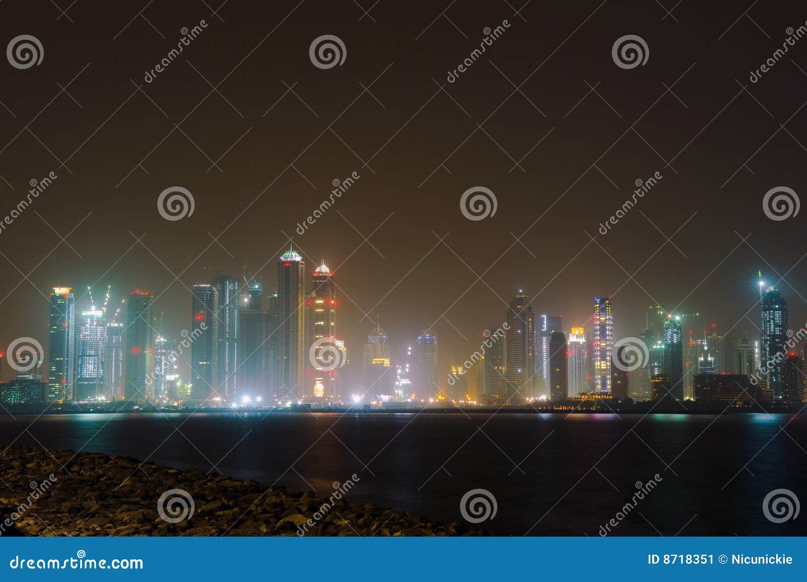 Dubai marina view stock image. Image of luxury, structure - 8718351