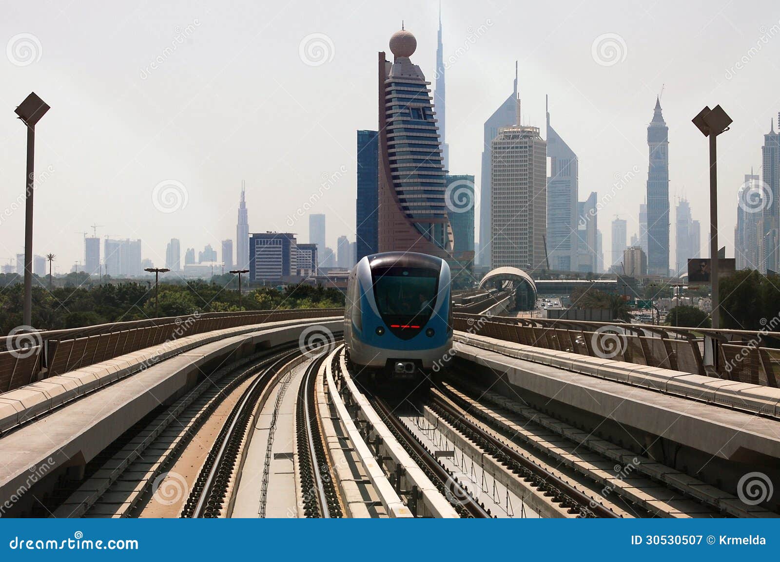 Metro LRT Train Of Kelana Jaya Line At Pasar Seni Station And ...