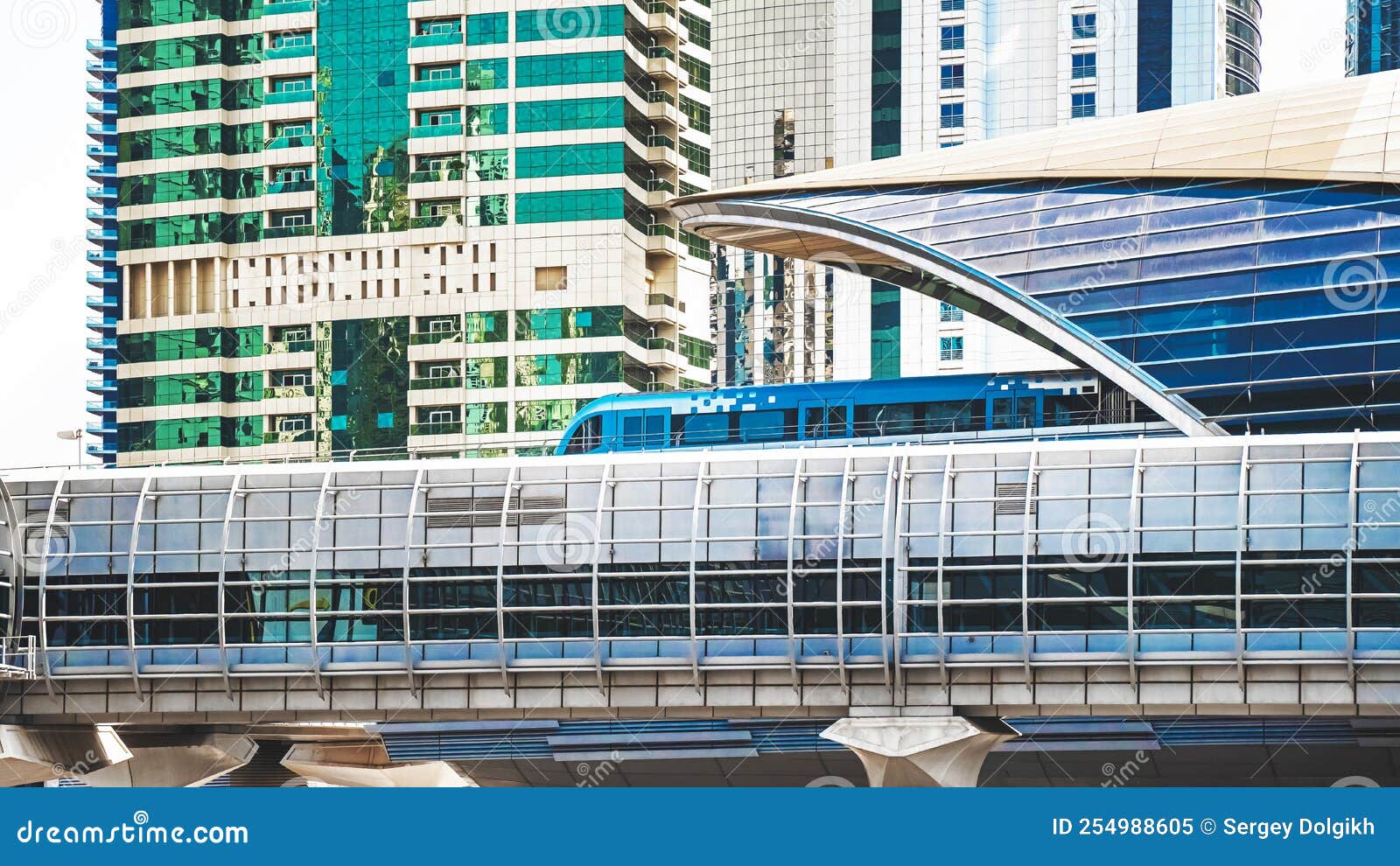 Dubai Metro Train in the UAE Stock Image - Image of architecture ...