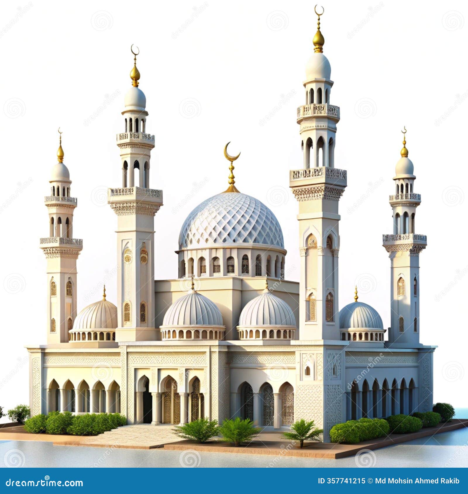 Dubai mosque isolated stock illustration. Illustration of design ...