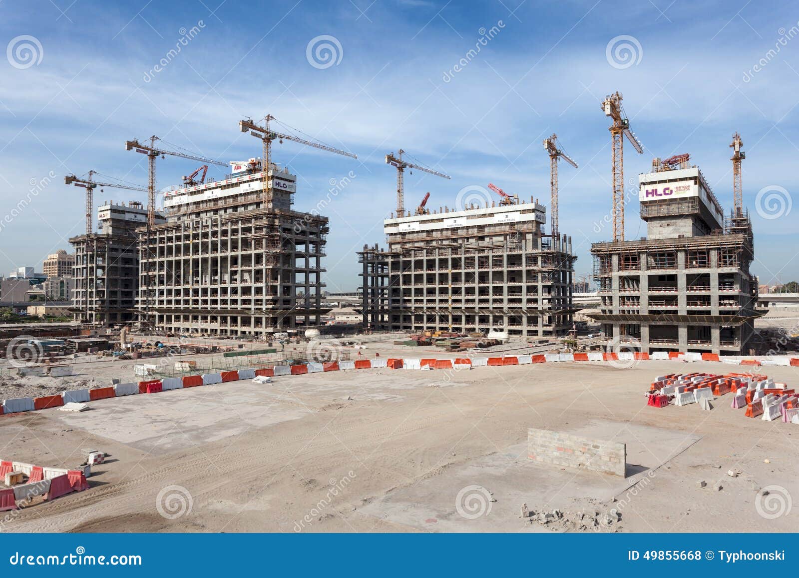 The Dubai Pearl Construction Site Editorial Stock Photo - Image of site ...