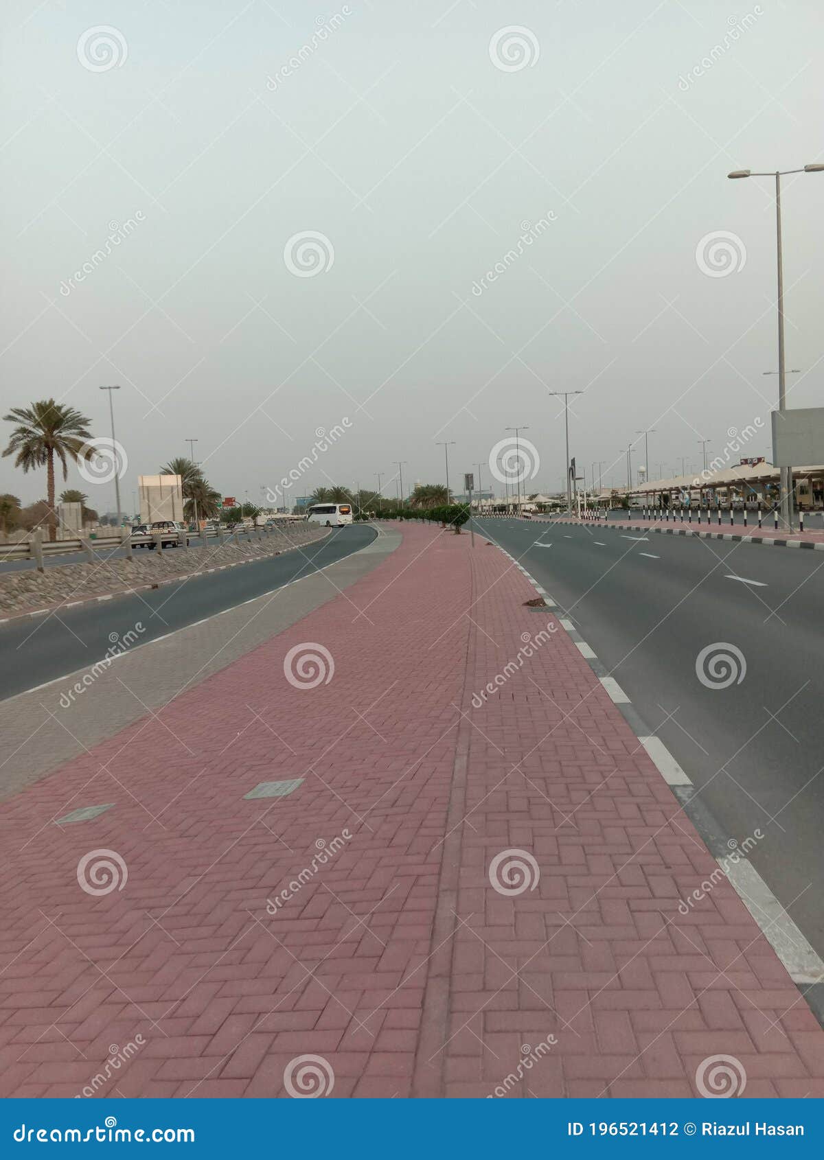 Dubai road UAe stock photo. Image of sidewalk, coast - 196521412