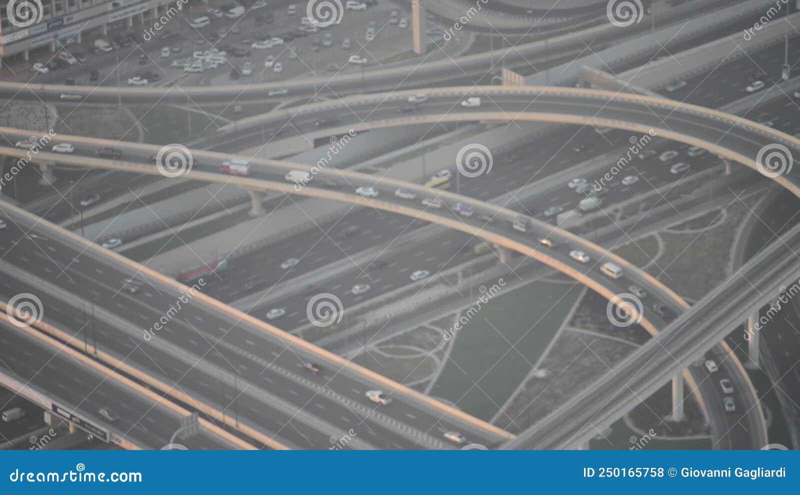 Dubai Roads Intersections, Aerial View from Drone Stock Footage - Video ...