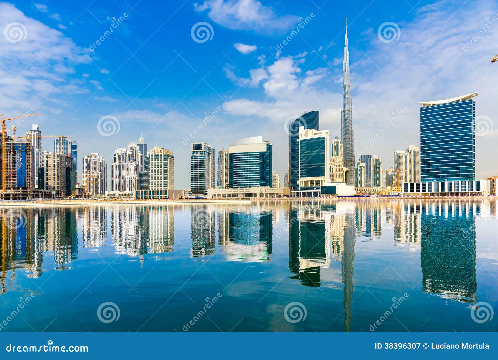 Dubai skyline, UAE. stock image. Image of hotel, landmark - 38396307