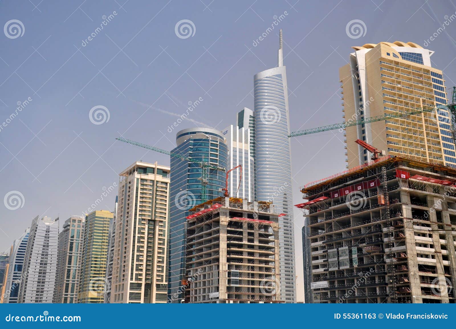 Dubai skyscraper s skyline stock image. Image of construction - 55361163