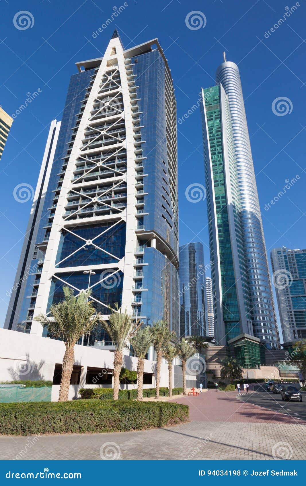Dubai - the Skyscrapers Indigo Tower and Almas Tower Editorial Stock ...