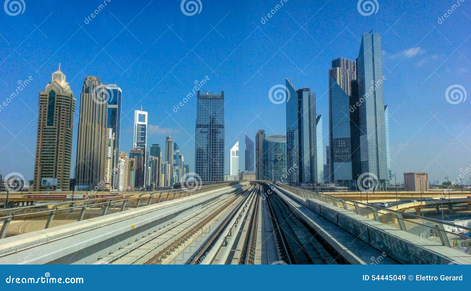 Dubai Subway Train. stock image. Image of united, city - 54445049