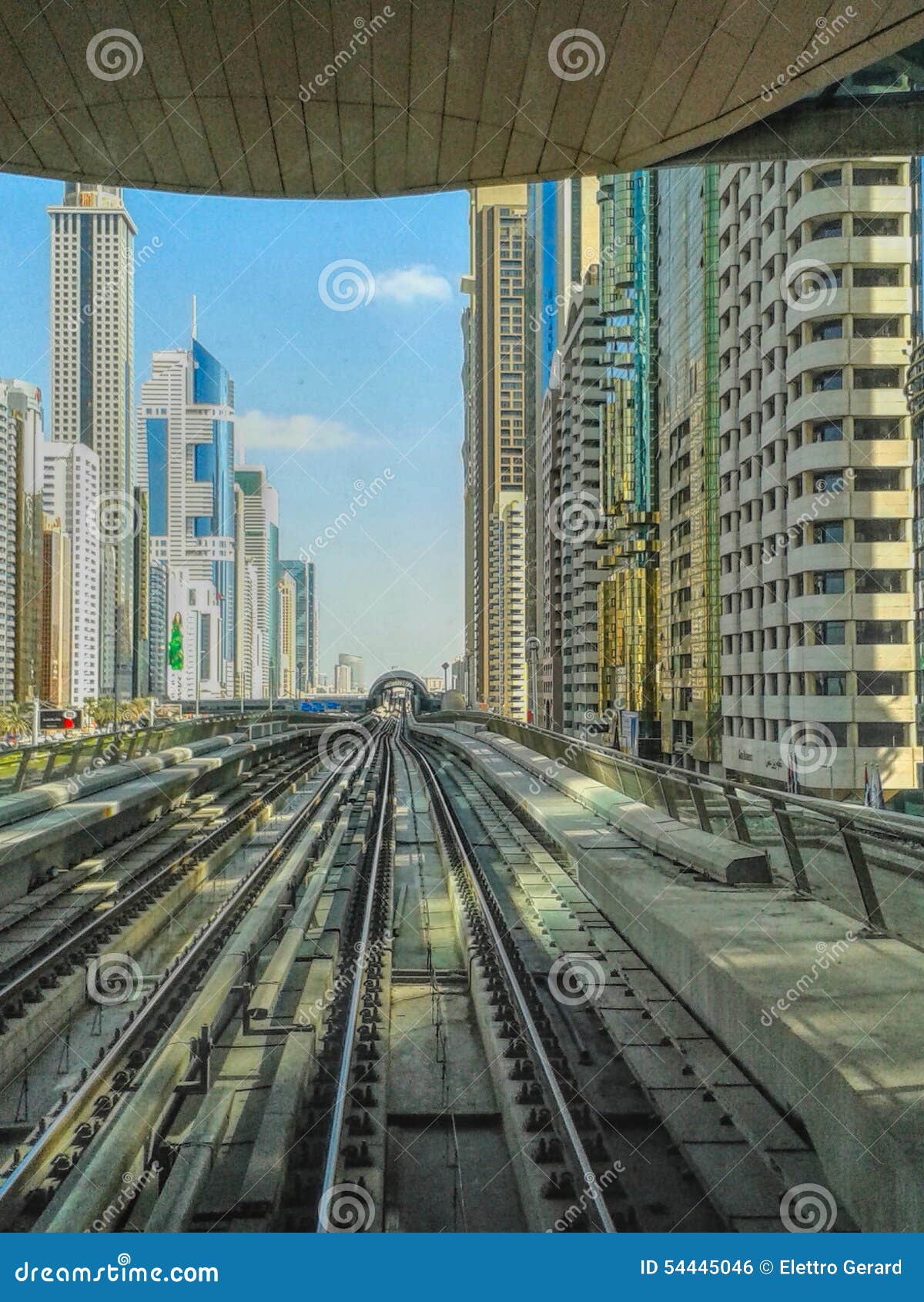 Dubai Subway Train. stock photo. Image of platform, station - 54445046