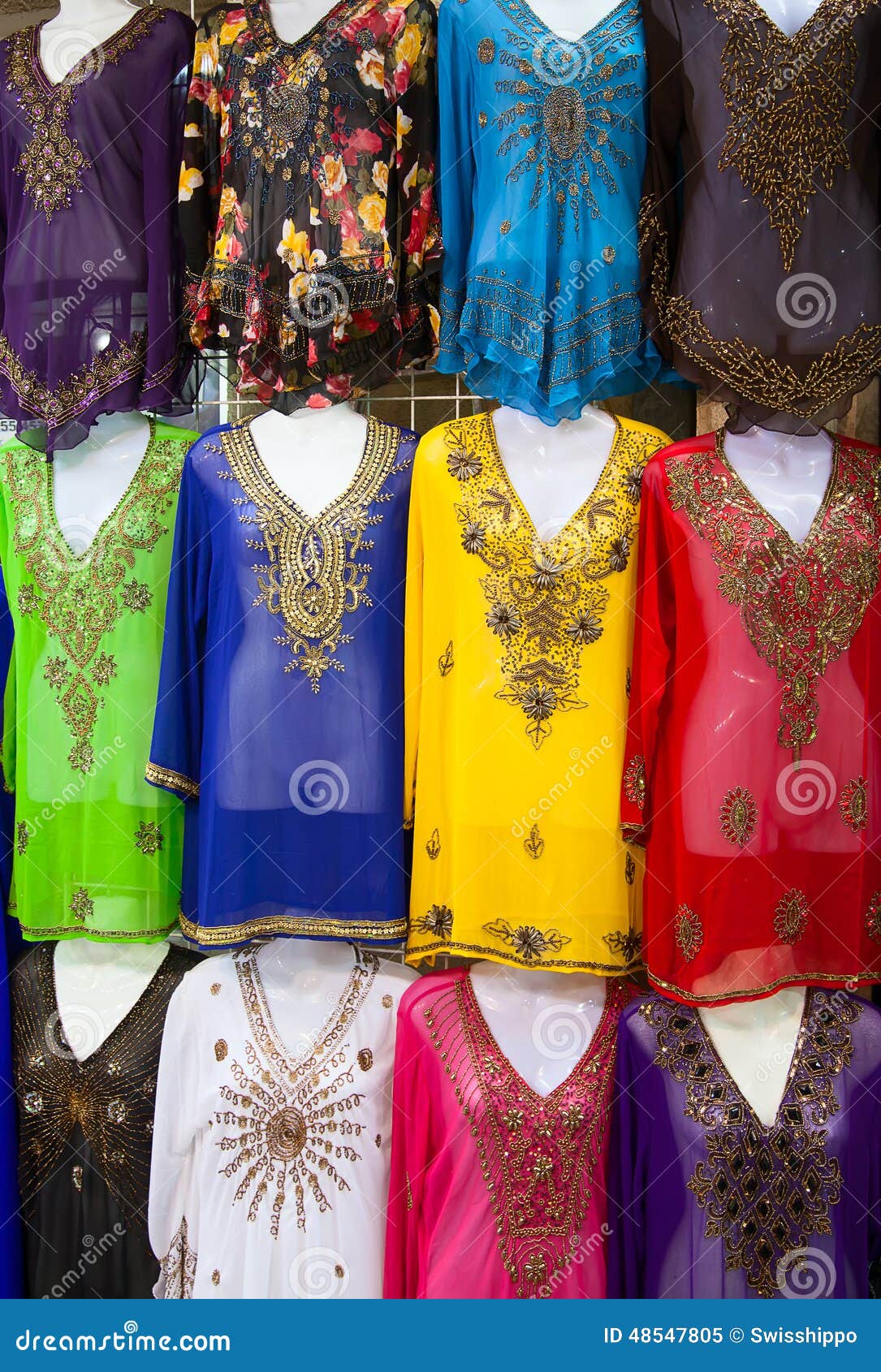 Dubai textile market stock image. Image of east, henna - 48547805
