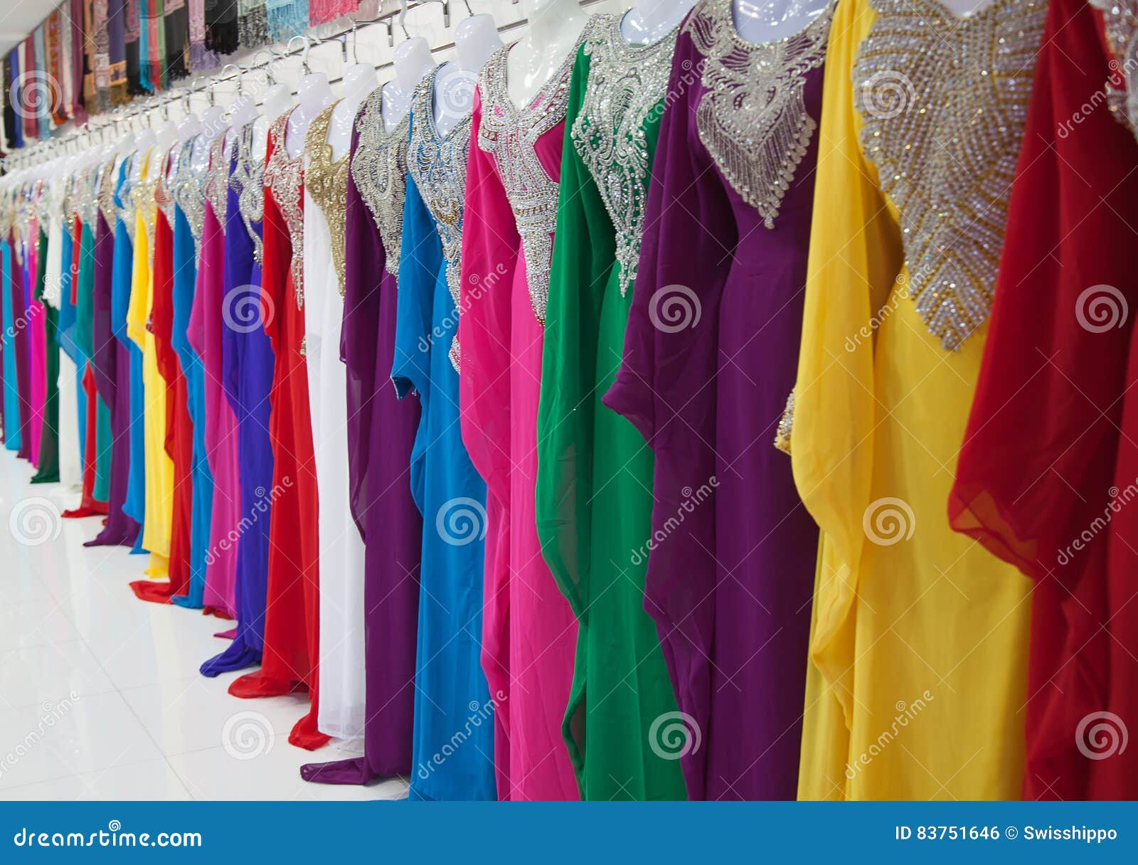Dubai textile market stock photo. Image of east, arabic - 83751646