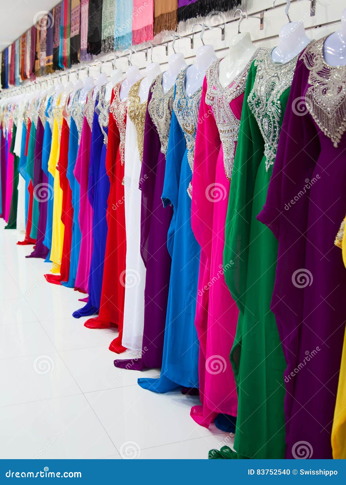 Dubai textile market stock photo. Image of clothing, beautiful - 83752540