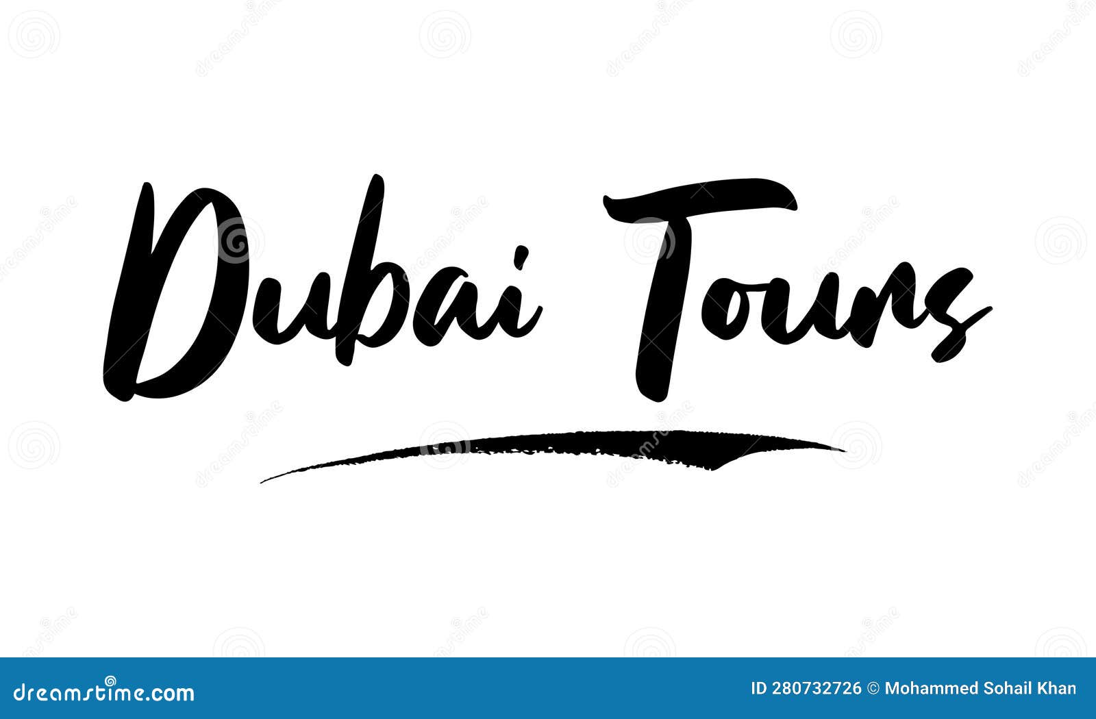 Dubai Tours Bold Typography Lettering Text Vector Design Quote Stock ...
