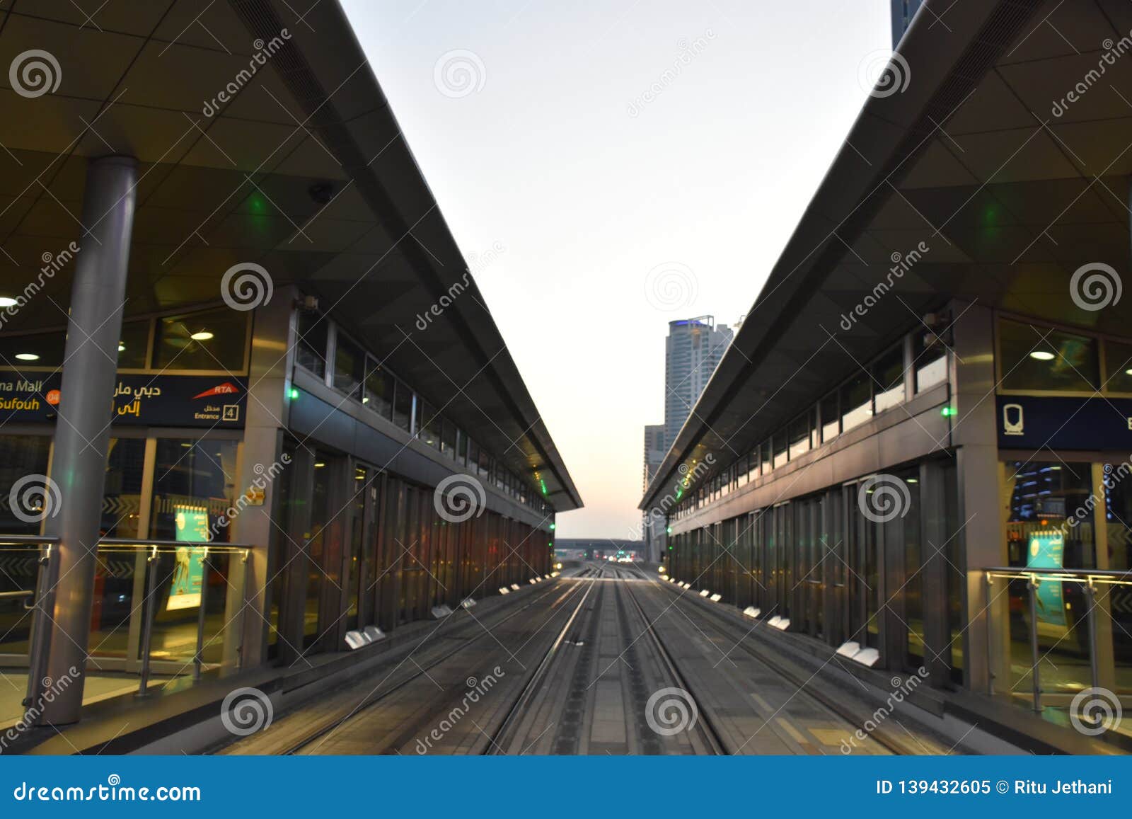 Dubai Tram Station at Dubai Marina Mall in the UAE Editorial Image ...