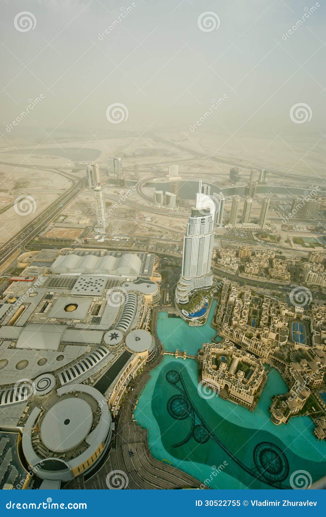 Dubai, UAE. Aerial view stock image. Image of dubai, landmarks - 30522755