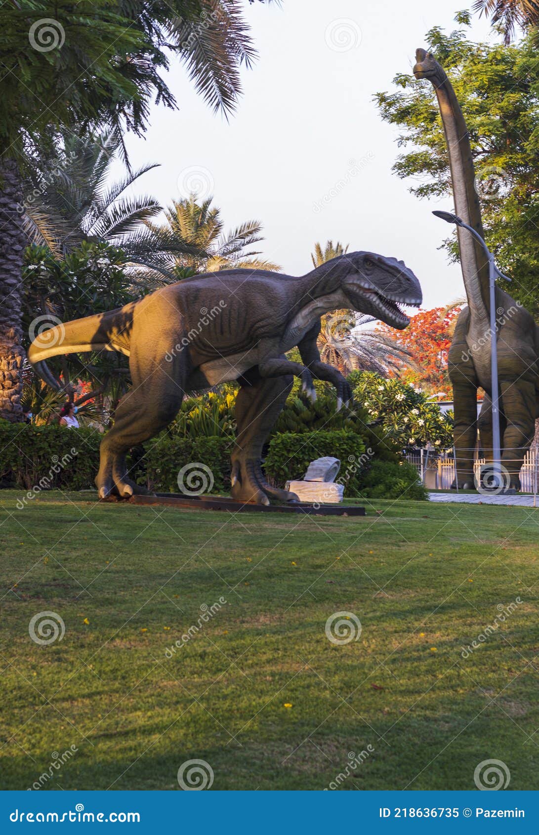 Dubai,UAE - 05.11.2021 - Austrosaurus and T Rex Replicas Exhibits at ...