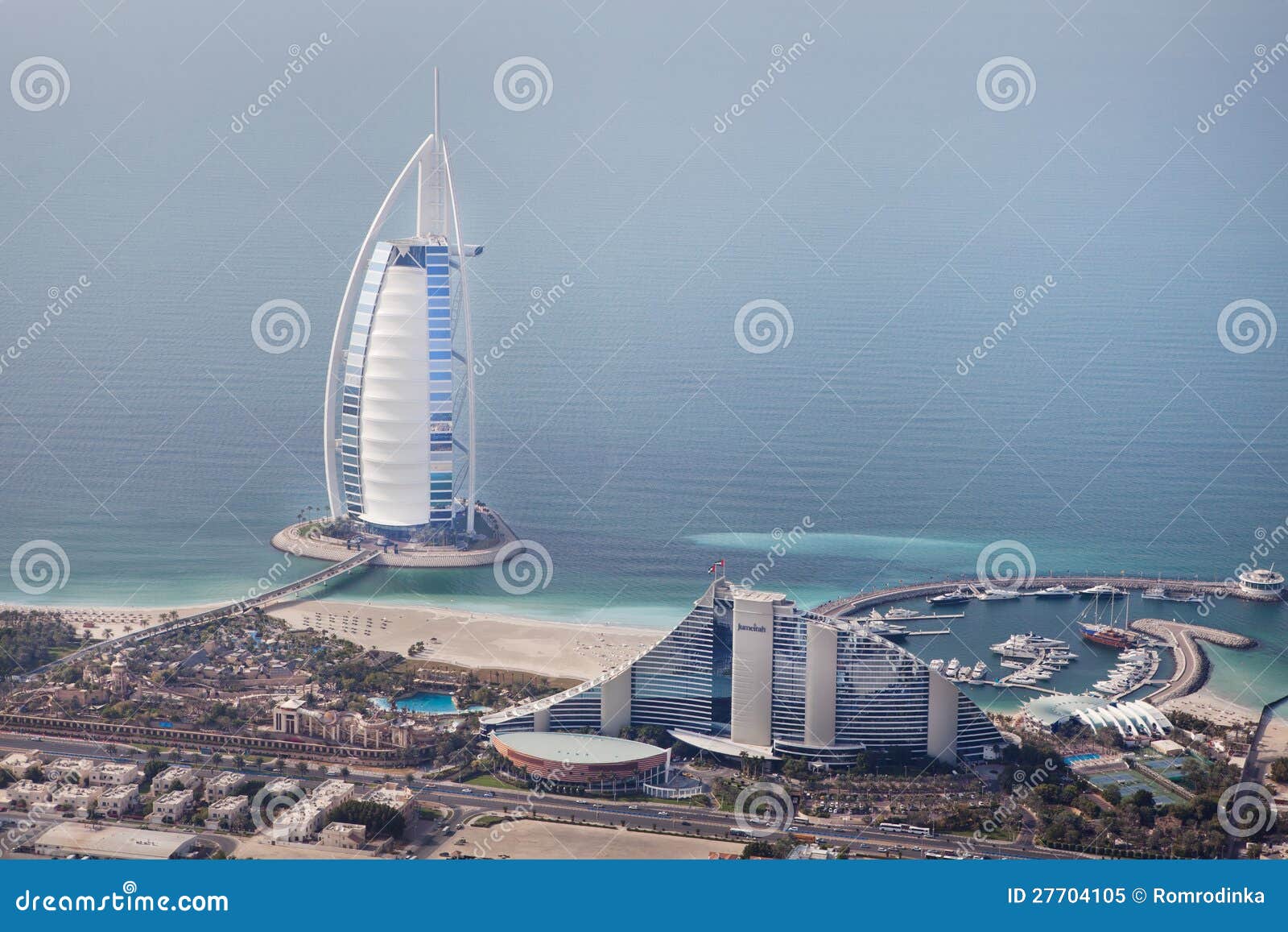 Dubai, UAE. Burj Al Arab from Above Editorial Image - Image of ...