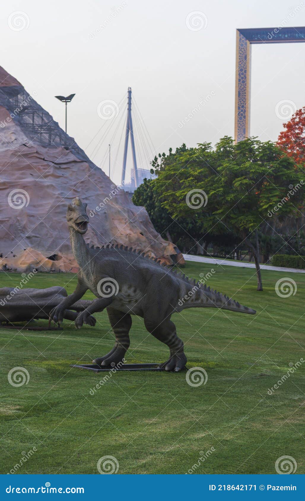 Dubai,UAE - 05.11.2021 -Dinosaur Replica Exhibit at Dinosaur Park ...