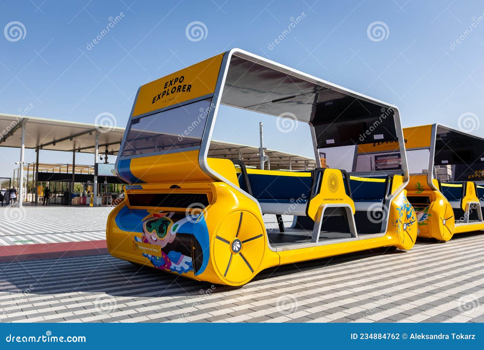 Expo 2020 Dubai - Expo Explorer Yellow Compressed Air Train. Editorial ...