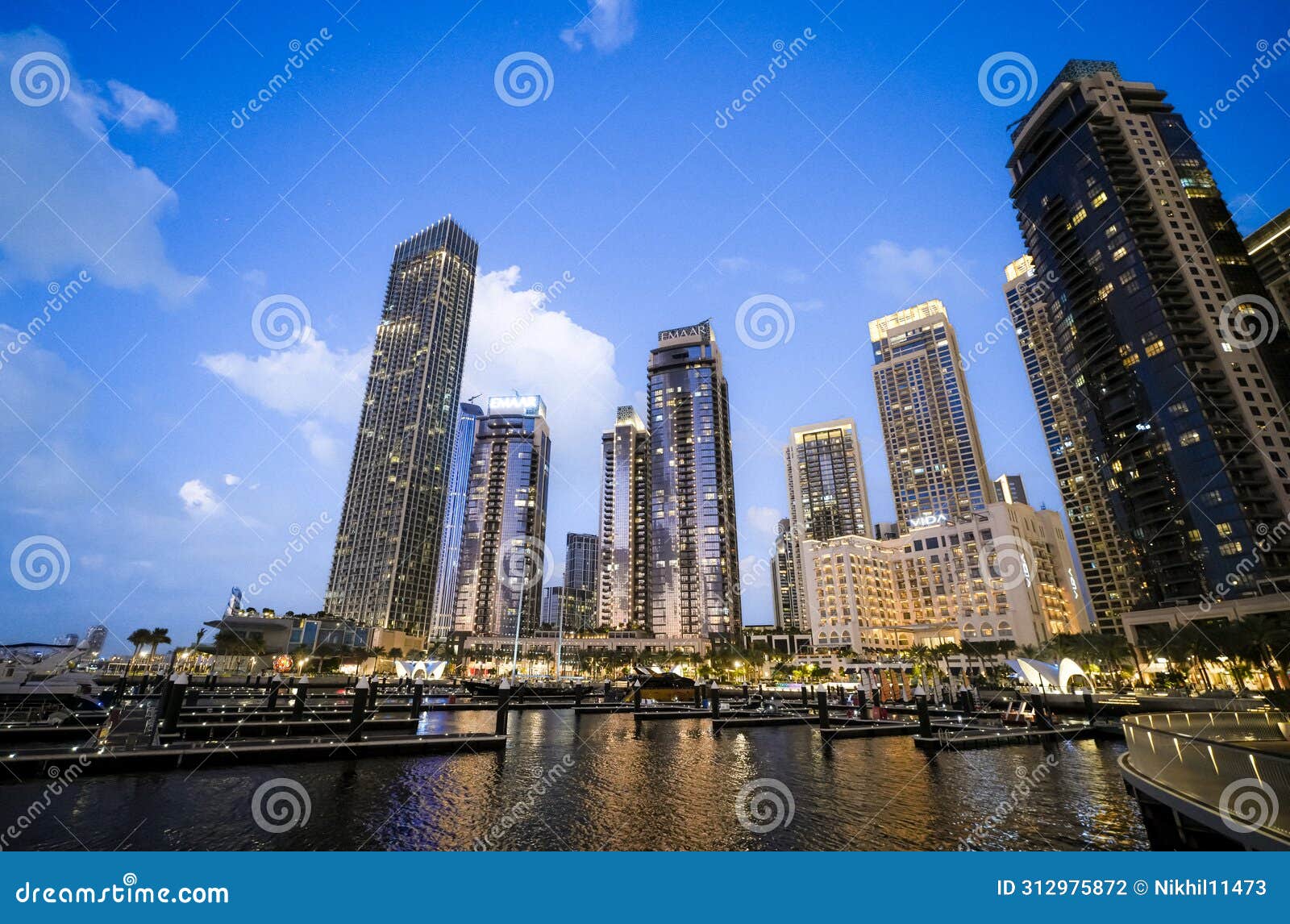 Dubai, UAE - 17 JAN 2024: Dubai Marina, Emaar Beachfront Buildings ...