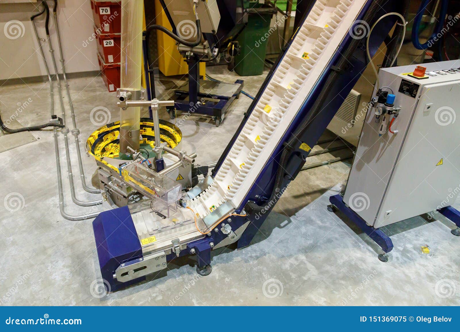 Technological Process Of Creating Lego Bricks In Legoland. Many Yellow ...