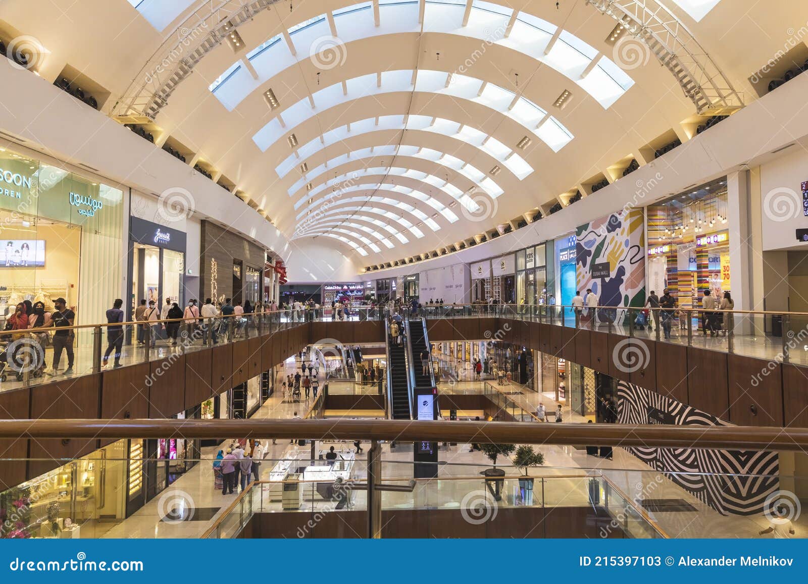 One of the Floors in Dubai Mall Editorial Stock Photo - Image of ...