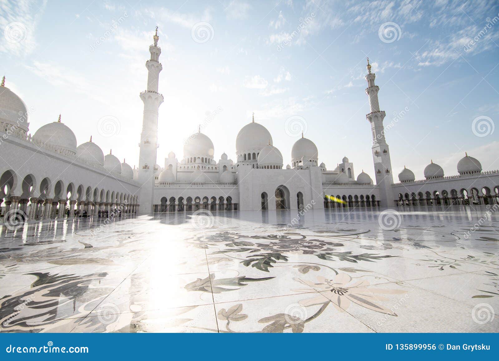 Dubai, UAE - October, 2018: Side View of Sheikh Zayed Mosque in Abu ...