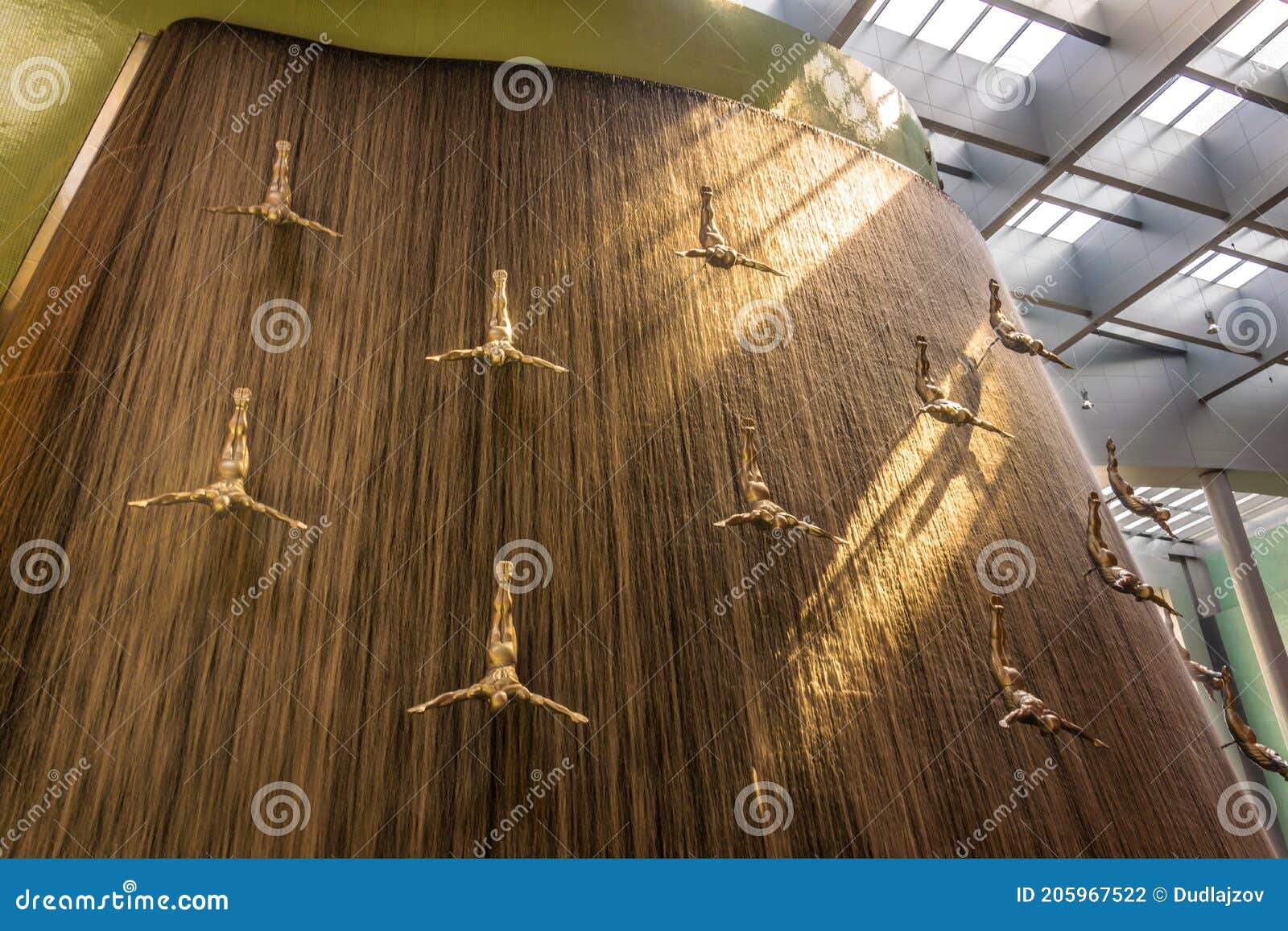 DUBAI, UAE, OCTOBER 26, 2016: View of an Artificial Waterfall with ...
