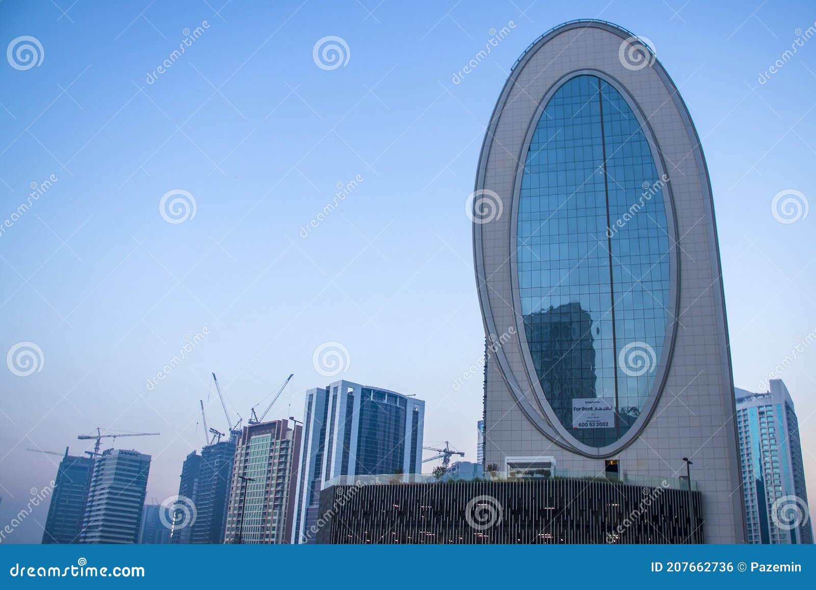 Dubai, UAE - 01.15.2021 One of the Buildings in Marasi Drive. Outdoors ...