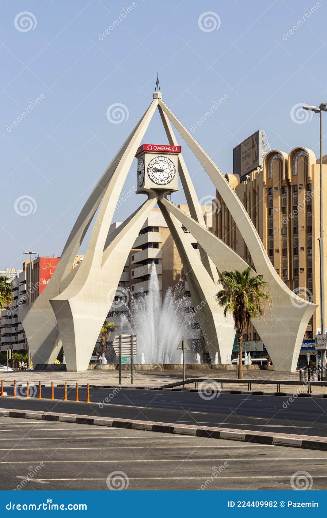 Dubai, UAE - 07.14.2021 One of the Oldest Landmarks, Clock Tower ...