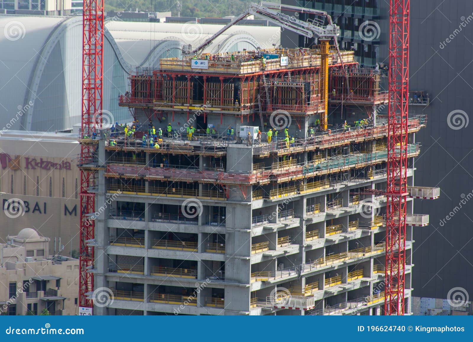 Dubai, United Arab Emirates High Rise Contruction Projects in Downtown ...