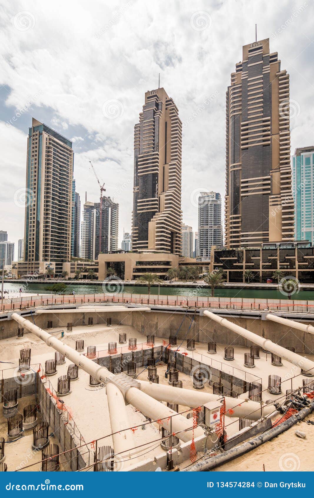 Dubai, United Arab Emirates - October, 2018: Construction of New ...