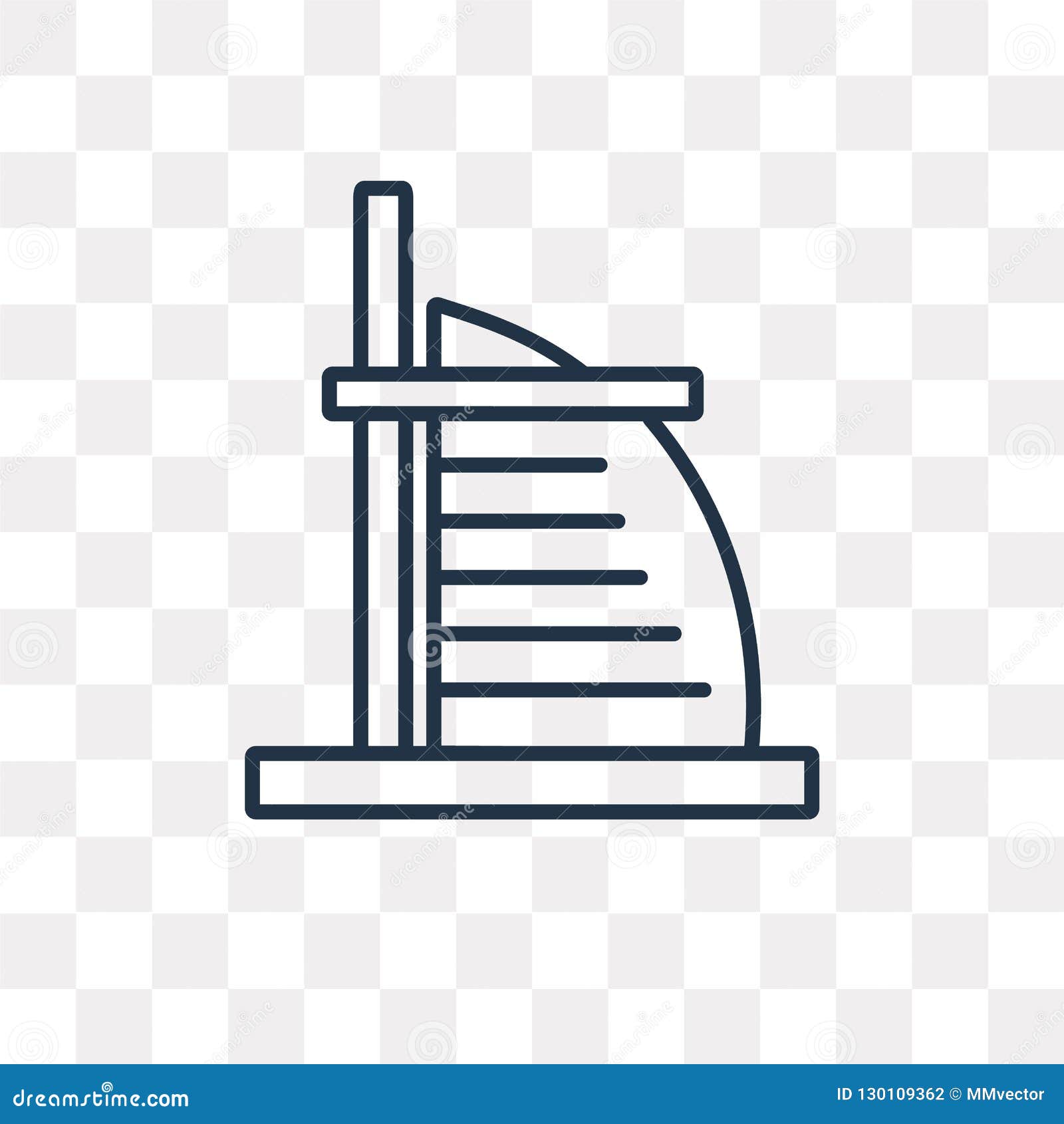 Dubai Vector Icon Isolated On Transparent Background, Linear Dub ...